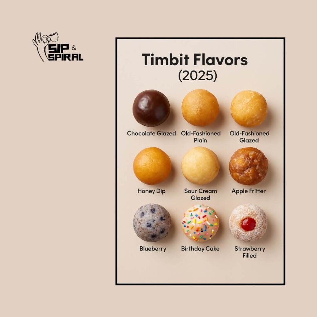 Tim Hortons Timbits Guide 2025 | Flavors & Calories